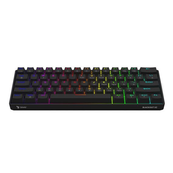 Savio BLACKOUT X2 BLUE keyboard Gaming USB QWERTY US International ...